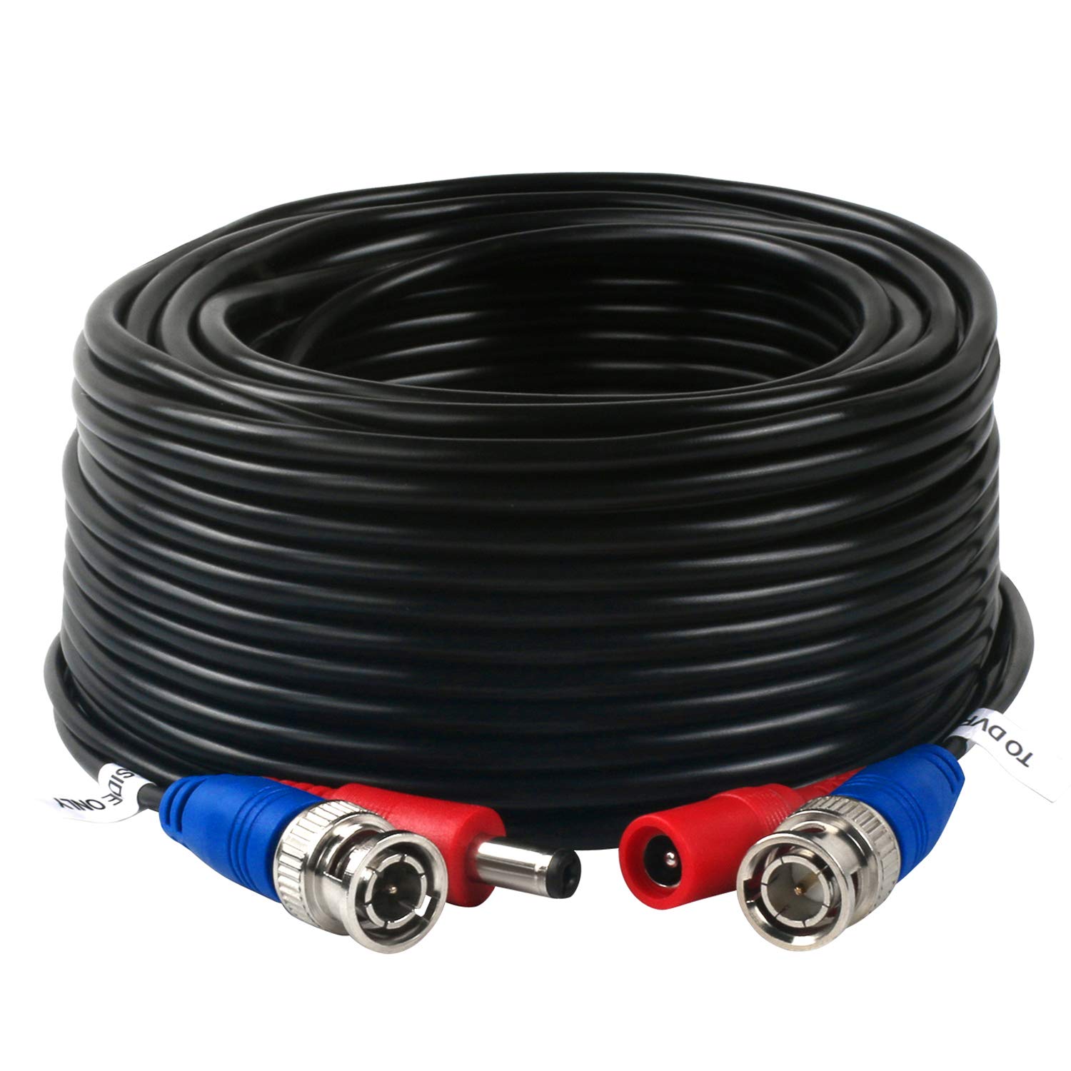 Tainston 2 Pack 60 Feet BNC Video Power Cable,BNC Extension Wire Security Camera Wire with Connectors for CCTV Camera DVR Surveillance System