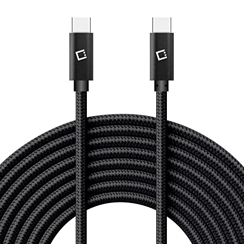 Dual USB-C/PD 60W Fast Charging Cord Compatible with vivo V20 Plus 5Gbps Data Transfer for Power Delivery Hi Capacity Charging (Black)