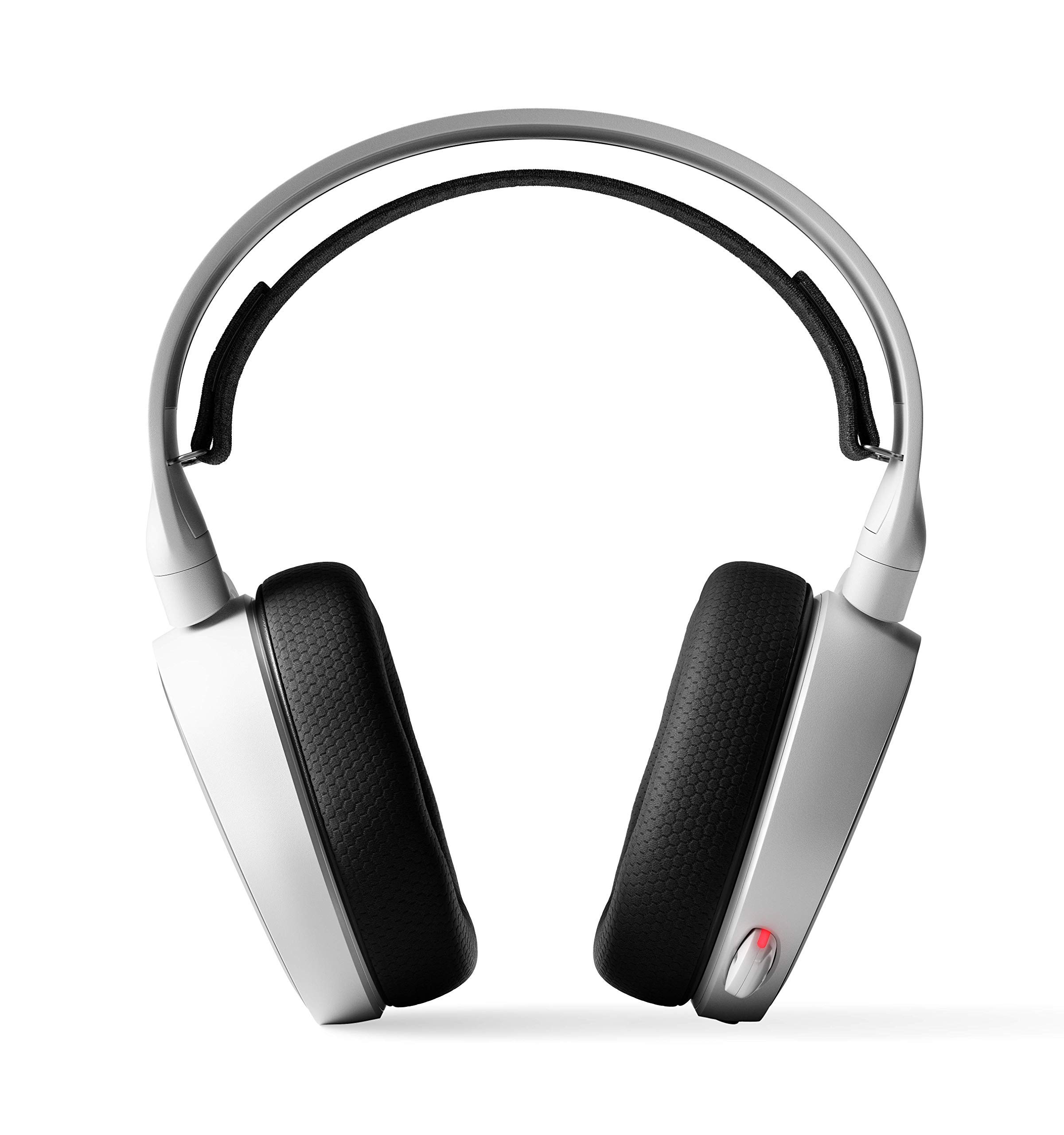 SteelSeries Arctis 5 (2019 Edition) RGB Illuminated Gaming Headset with DTS Headphone:X v2.0 Surround for PC and PlayStation 4 - White (Renewed)