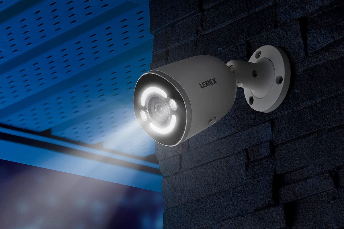Lorex E895AB 4K Deterrence Bullet AI PoE IP Wired Add-On Security Camera with Smart Security Lighting, Color Night Vision, and Smart Motion Detection Plus, Camera Only (M.) (Renewed)