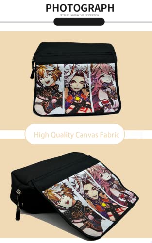 Pencil Case Genshin Impact Big Capacity Pencil Pouch,kawaii Large Storage High Capacity Bag for with Zipper Office College School Durable Pen Carrying Case (Venti)