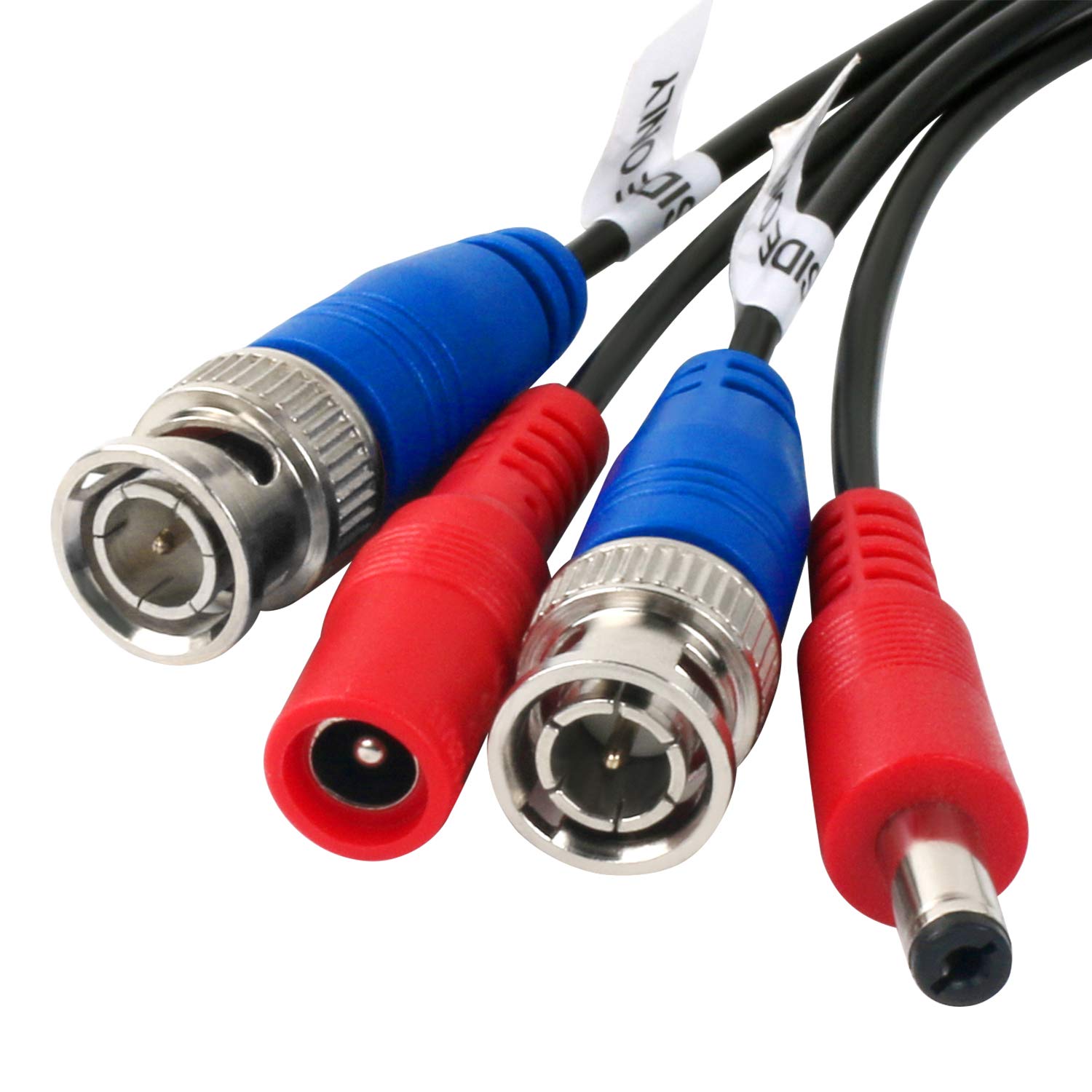Tainston 2 Pack 60 Feet BNC Video Power Cable,BNC Extension Wire Security Camera Wire with Connectors for CCTV Camera DVR Surveillance System