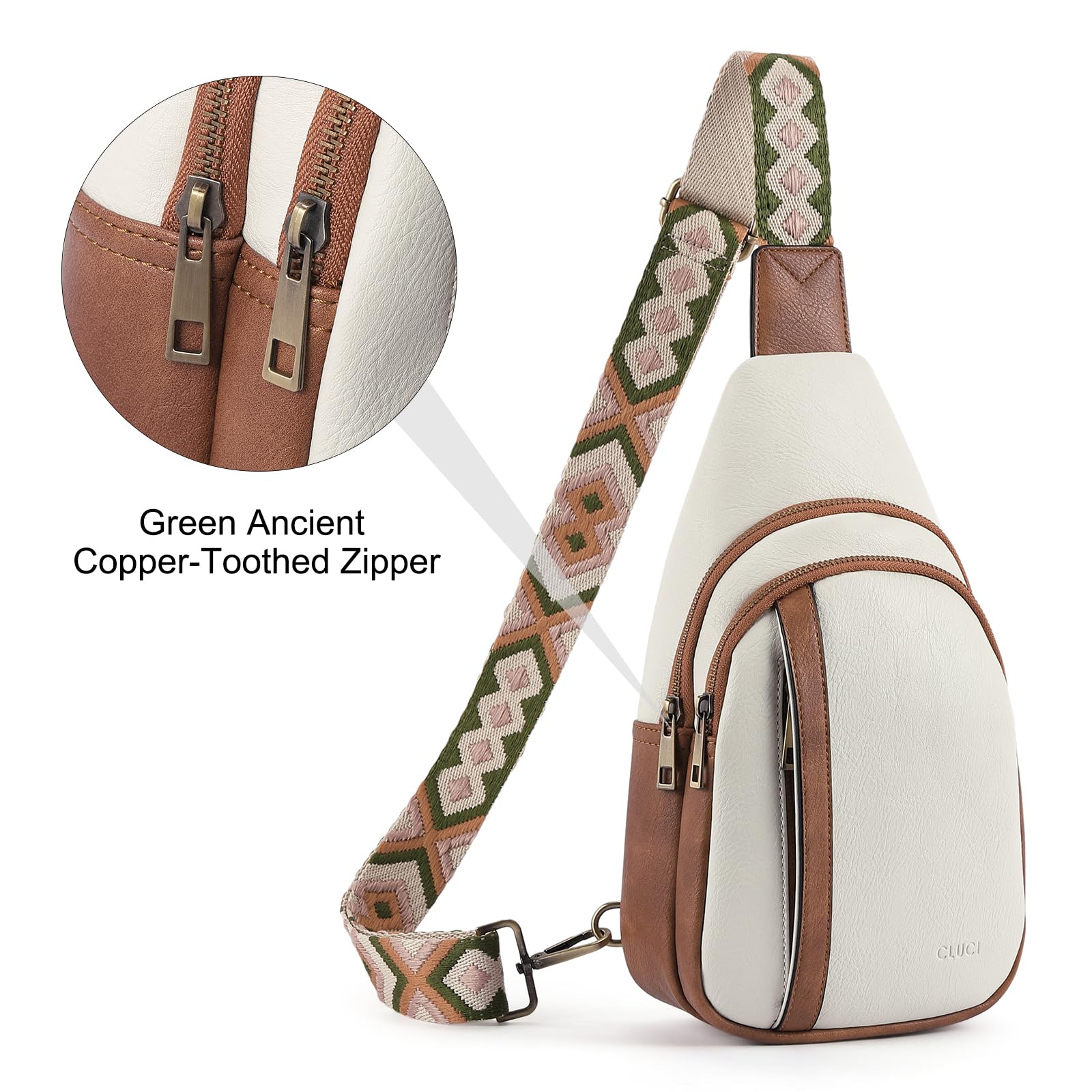 CLUCI Sling Crossbody Bag Bundles with Small Backpack
