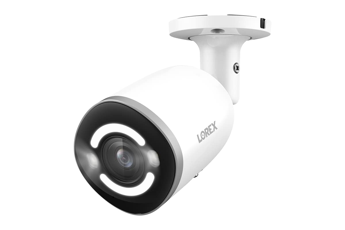 Lorex E895AB 4K Deterrence Bullet AI PoE IP Wired Add-On Security Camera with Smart Security Lighting, Color Night Vision, and Smart Motion Detection Plus, Camera Only (M.) (Renewed)