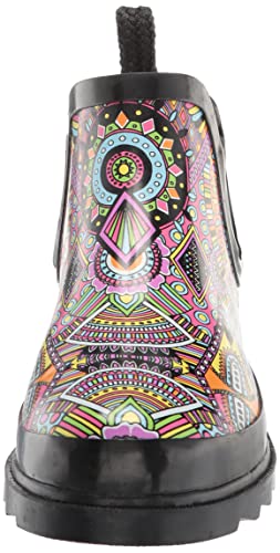 Sakroots Women's Rhyme Rain Bootie Boot, Rainbow Wanderlust, 10