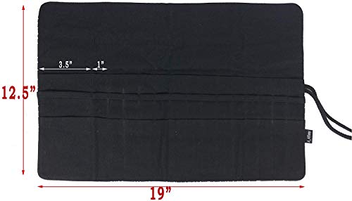 A AIFAMY 30 Pockets Artist Paint Brush Holder, Canvas Roll Up Case Bag & Storage Organizer Pouch Case- Store Pencils, Pens Tools