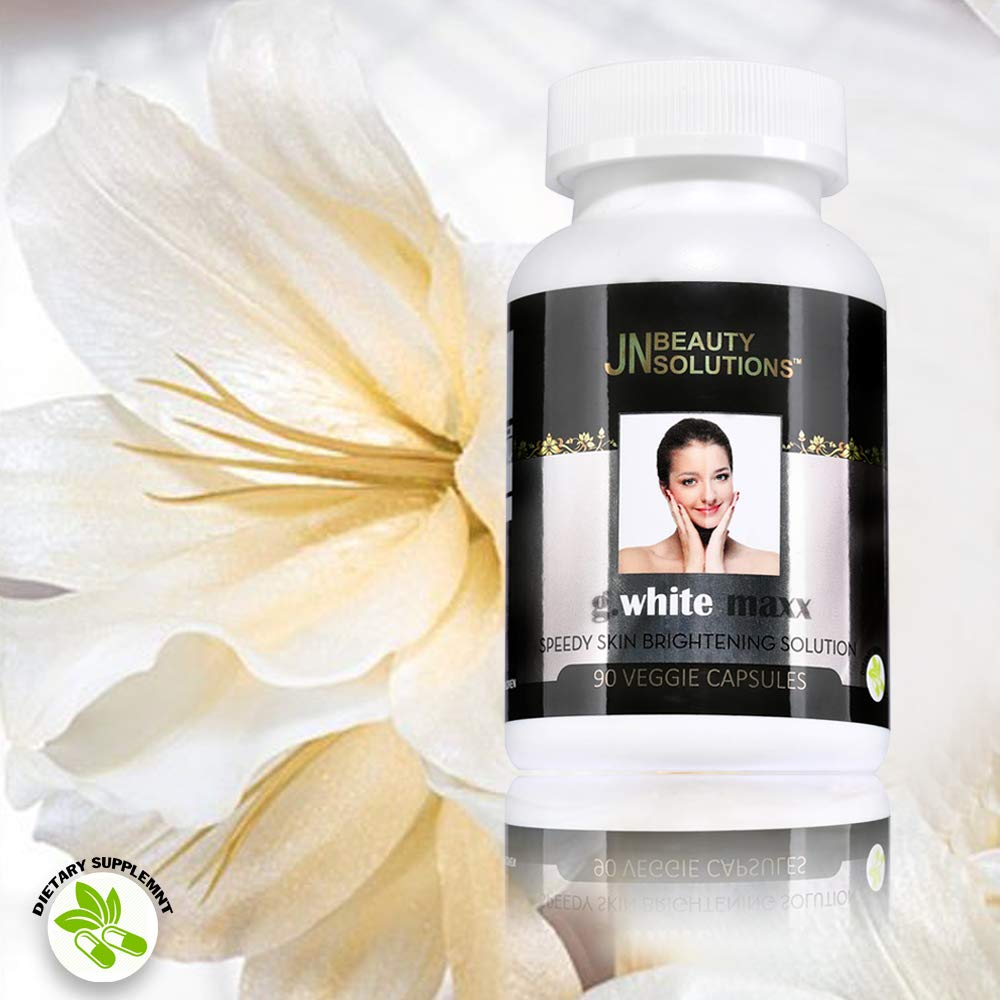 Skin BRIGHTENING Supplement G.White MAXX, Increase The Immune System, Boost Anti-Oxidants and Complexion Lightening Skincare with Glutathione, Vitamin C and European Bilberry Extract.