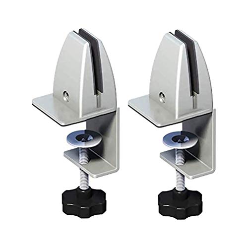 Hidyliu Desk Partition Clamp 2 Pack Partition Desk Mount Office Partition Clip, Office Partition Privacy Screen for Students Call Centers Offices Libraries Classrooms(silver)
