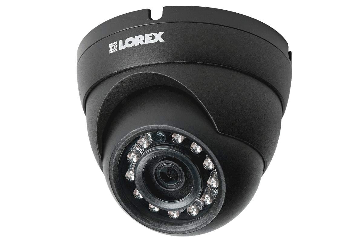 Lorex LEV1512 Indoor/Outdoor 720p HD Weatherproof MPX Security Dome Camera, 3.6mm, 112ft IR Night Vision, Works with DV800/900, LHV5100/5100W Series DVR, Black (Camera Only)
