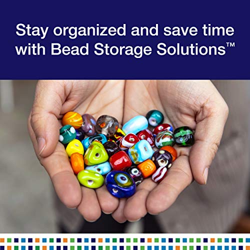 Elizabeth Ward Bead Storage Solutions Clear Plastic Storage Containers (8pc) – Small – Organize Beads, Jewelry Making and Craft Supplies, Earrings and More – Securely Snaps Shut, 1-1/6” x 2” x 1-1/8”
