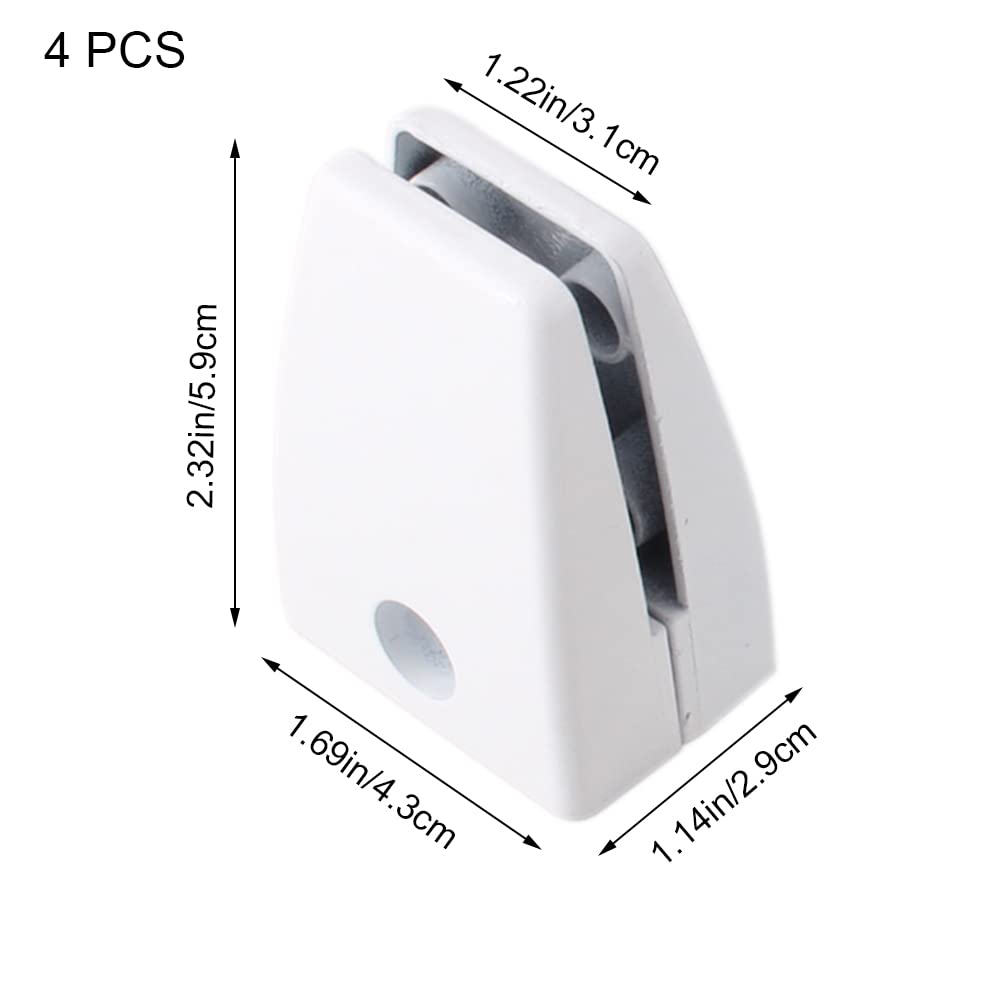 LELEVTXP 4 Pcs Desk Divider Clamps Adjustable Screen Partition Clips Practical Desktop Privacy Panel Clips for Offices Classroom Desktop