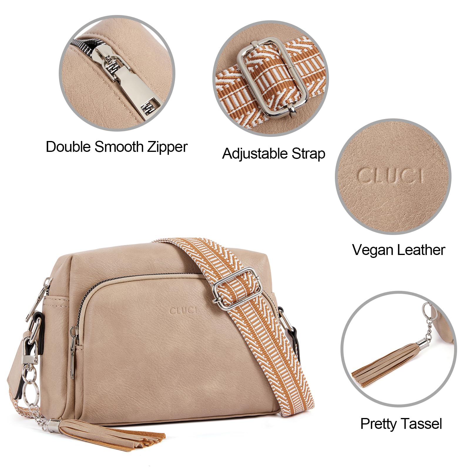 CLUCI Backpack Purse for Women+Crossbody Purses for Women