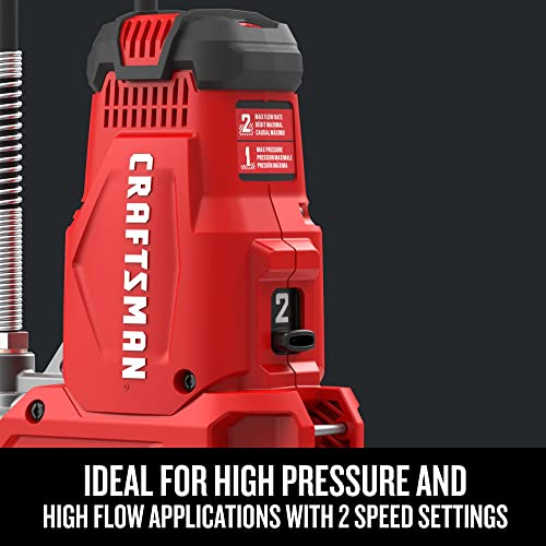 CRAFTSMAN V20 Grease Gun Kit, Cordless, 40" Hose, 10,000 Max PSI, Battery and Charger Included (CMCGG001D1)