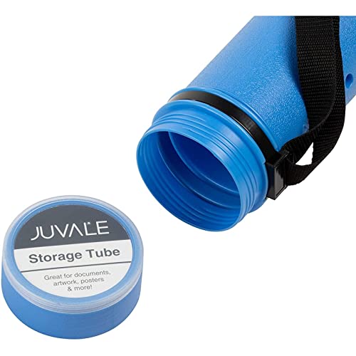 Poster Tube with Strap, Blue Expandable Storage Tube, Holder, Container for Posters, Blueprints, Artwork, Map (24 to 40 Inches)