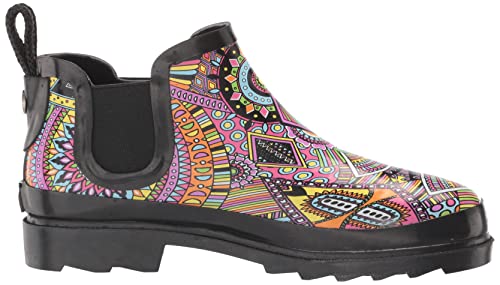 Sakroots Women's Rhyme Rain Bootie Boot, Rainbow Wanderlust, 10