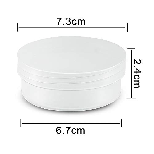 Amersumer 20Pack Round Clear Frosted Plastic Bead Storage Containers Box Case with Screw Top Lids,Cylinder Stackable Bead Containers for Make Up,Eye,Pills,Gems,Beads, Jewelry,Small Items, 2.6x1 Inches