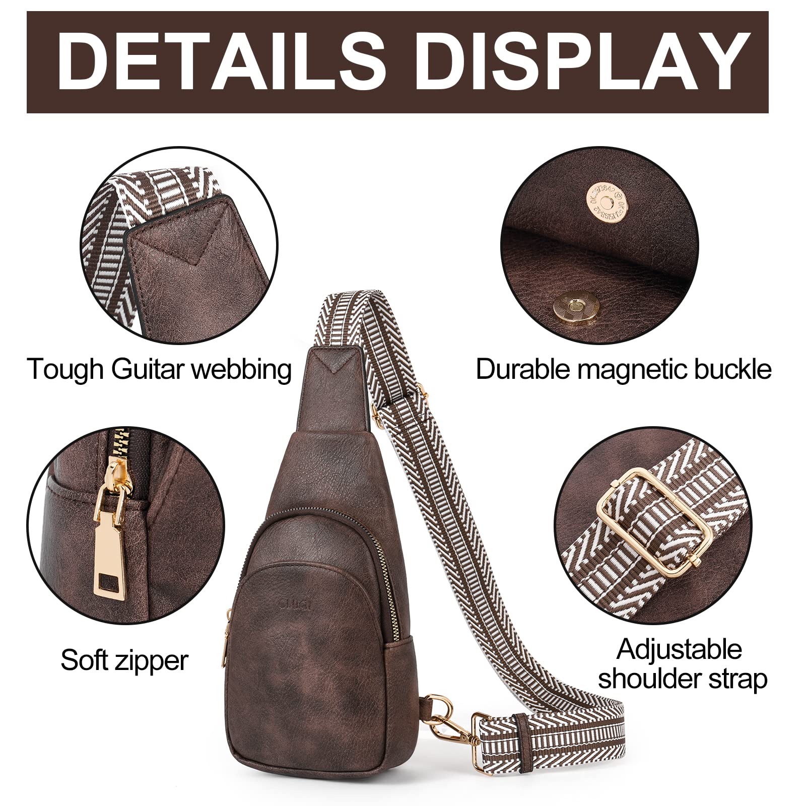 CLUCI Backpack Purse for Women Fashion Small Sling Bag for Women Crossbody