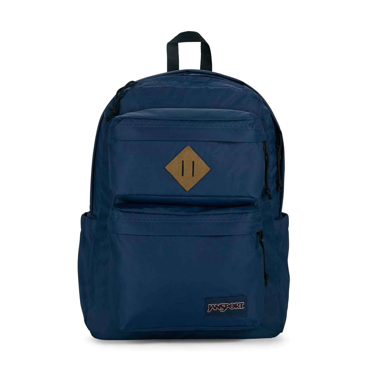 JanSport Double Break Backpack ā 15-inch Padded Laptop Compartment, Dual Water Bottle Pockets, Internal Organizer, Large Main Compartment, Navy