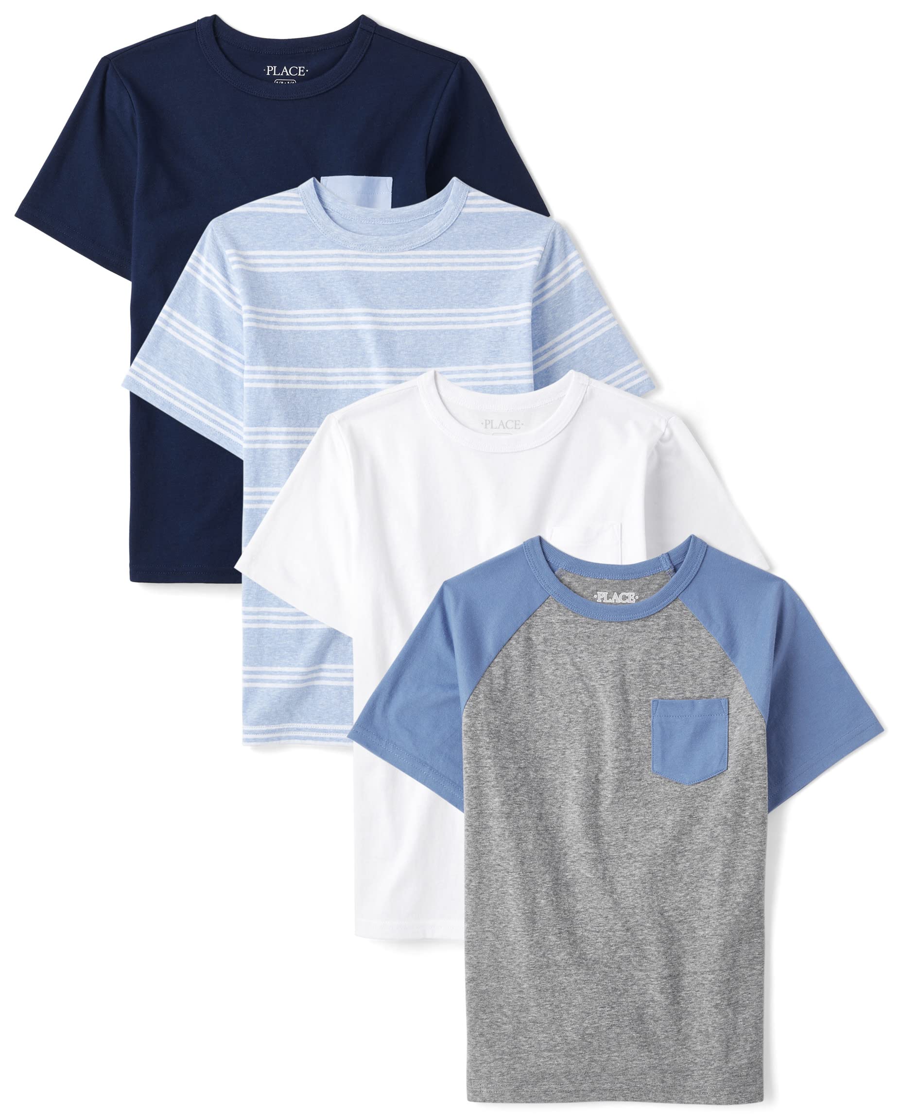 The Children's Place,Short Sleeve Layering Tee 4-Pack,Small (5/6)