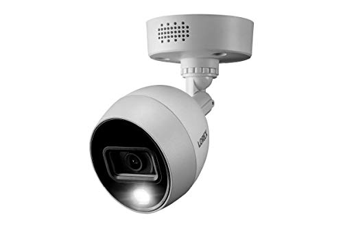 Lorex C883DA Indoor/Outdoor 4K Ultra HD Active Deterrence Security Analog Bullet Camera, with 135ft Color Night Vision, IP67 Weatherproof, Camera Only, 4 Pack (M. ) (Renewed)
