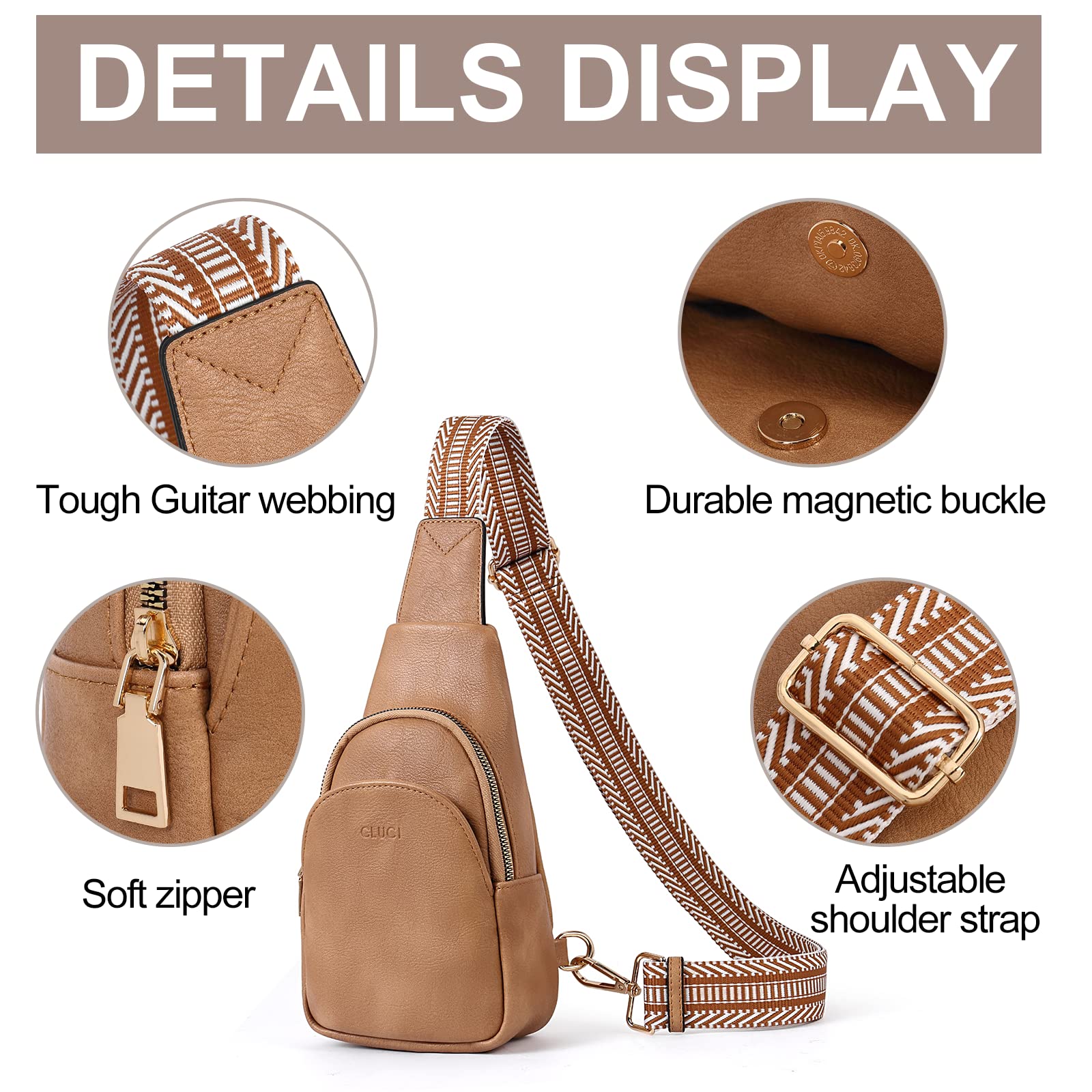 CLUCI Womens Backpack Purse Small Sling Bag for Women