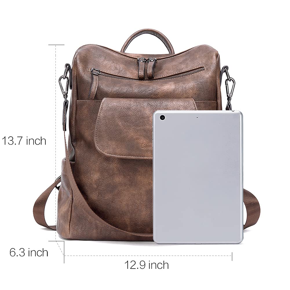 CLUCI Leather Backpack Purse for Women Small Sling Bag for Women Crossbody
