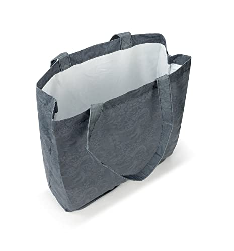 Sakroots Palo Alto Repreve Packable Tote in Eco-Twill, Black, One Size, Grey Spirit Desert