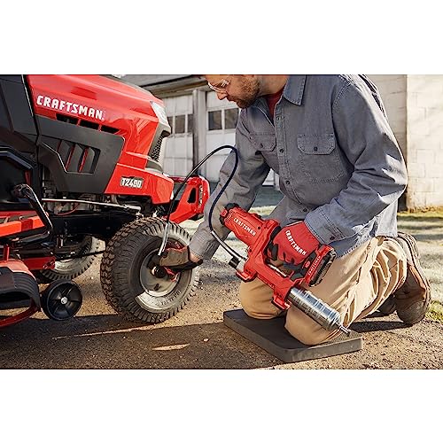 CRAFTSMAN V20 Grease Gun Kit, Cordless, 40" Hose, 10,000 Max PSI, Battery and Charger Included (CMCGG001D1)