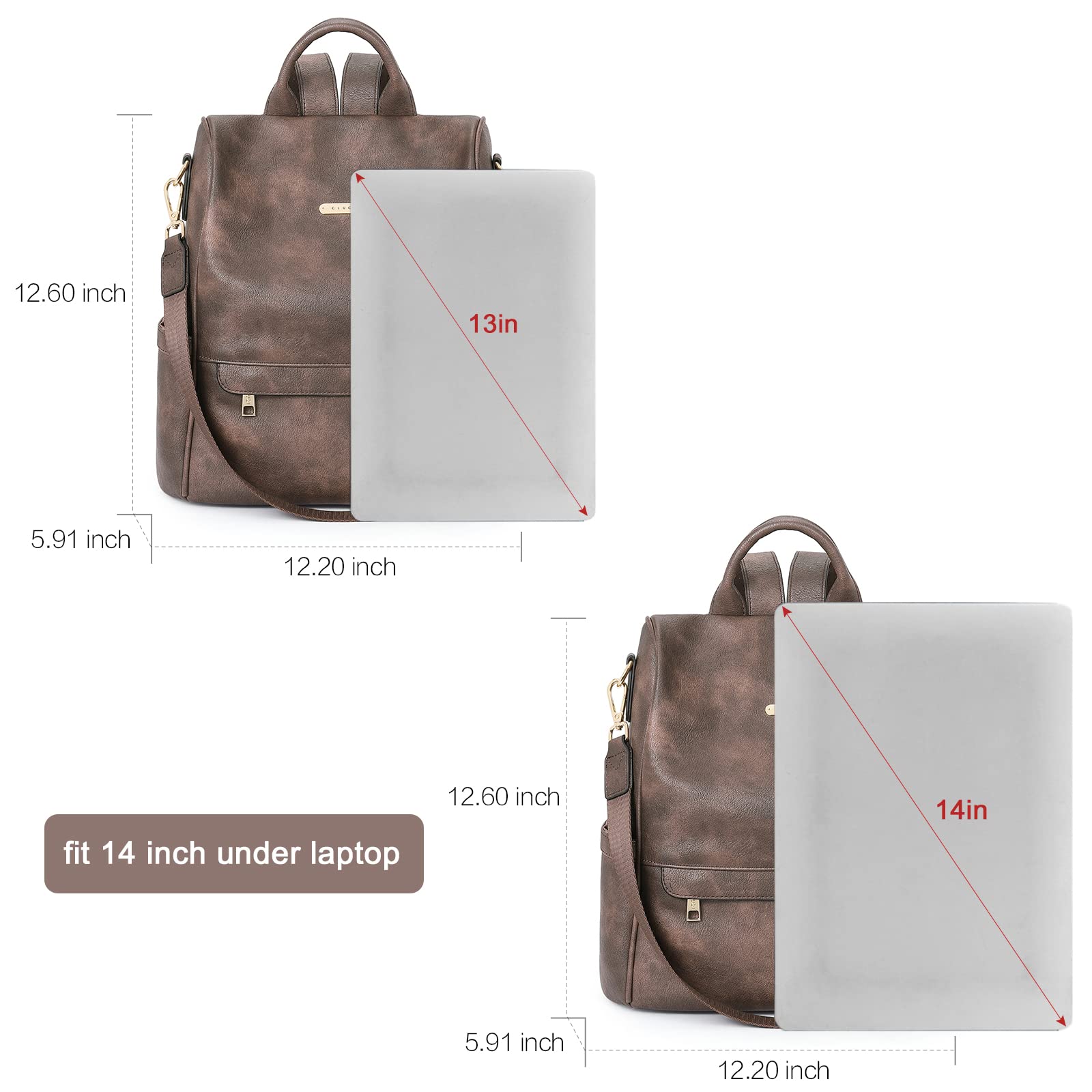 CLUCI Backpack Purse for Women Belt Bag for Women