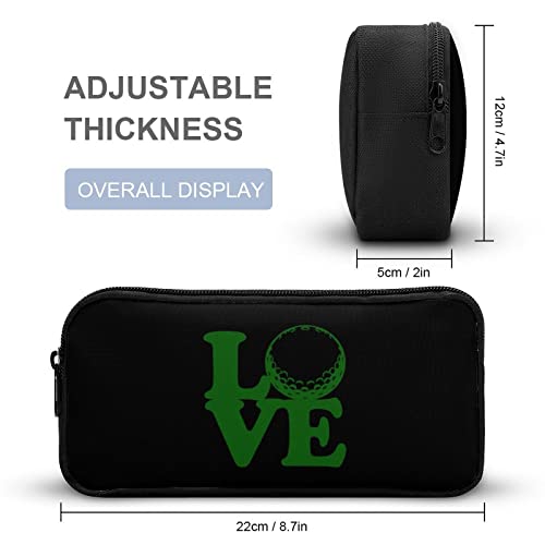 Love Golf Pencil Case Pencil Pouch Coin Pouch Cosmetic Bag Office Stationery Organizer