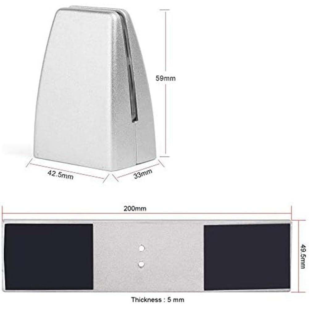 Pomojonbi Sneeze Guard Clamp Bracket, T-Shaped Desk Partition Clamp with Freestanding Base for Organic Glass or Acrylic Panel