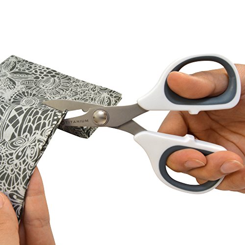 Westcott Titanium Bonded Rag Snips, Crafting and Quilting Scissors (16108)
