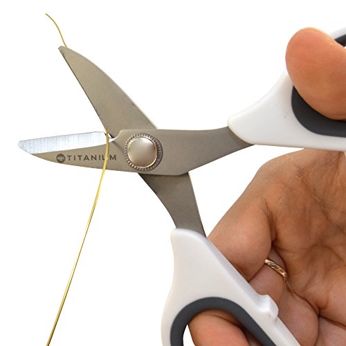 Westcott Titanium Bonded Rag Snips, Crafting and Quilting Scissors (16108)