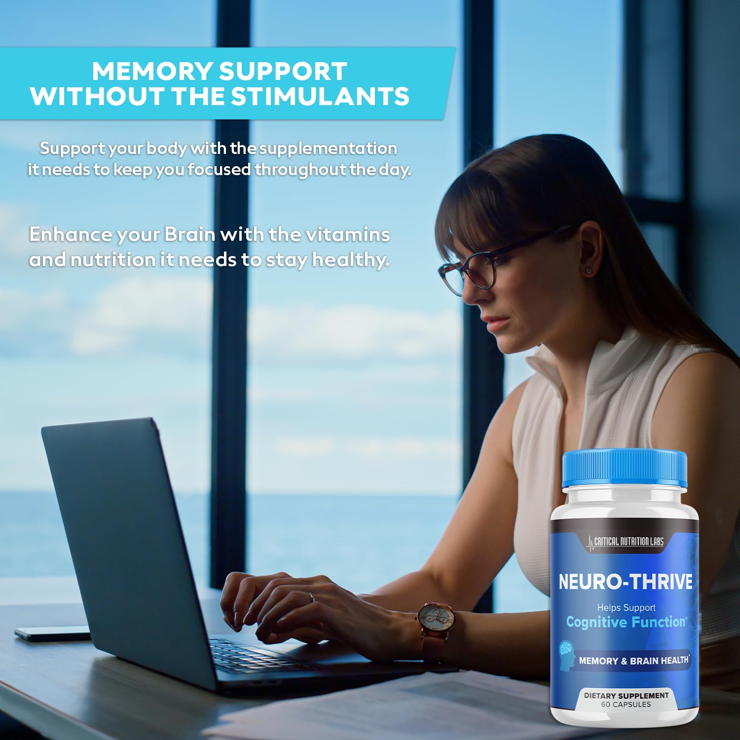 (2 Pack) Neuro-Thrive, Neuro-Thrive Pills, Neuro-Thrive Supplement, Neuro-Thrive Brain Pills, Neuro-Thrive Nootropic Capsules, Neuro-Thrive Brain Health Advanced Formula Supplement (120 Capsules)
