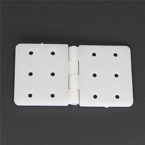 Hobbypark 16x28 mm 0.63" x1.1'' Pinned Nylon Hinges RC Airplane Plane Parts Replacement (Pack of 20)
