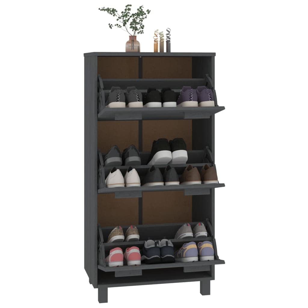 WEMYUFURN Shoe Cabinet Solid Wood Pine - Space-Saving Shoe Organizer - Shoe Rack for Closet, Entryway or Bedroom