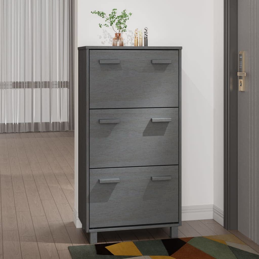 WEMYUFURN Shoe Cabinet Solid Wood Pine - Space-Saving Shoe Organizer - Shoe Rack for Closet, Entryway or Bedroom