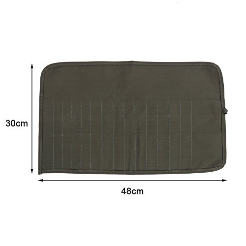 Paint Brush Bag, 30 Slots Larger Roll Up Pen Holder Canvas Pouch for Draw Pen Watercolor Oil Brushes