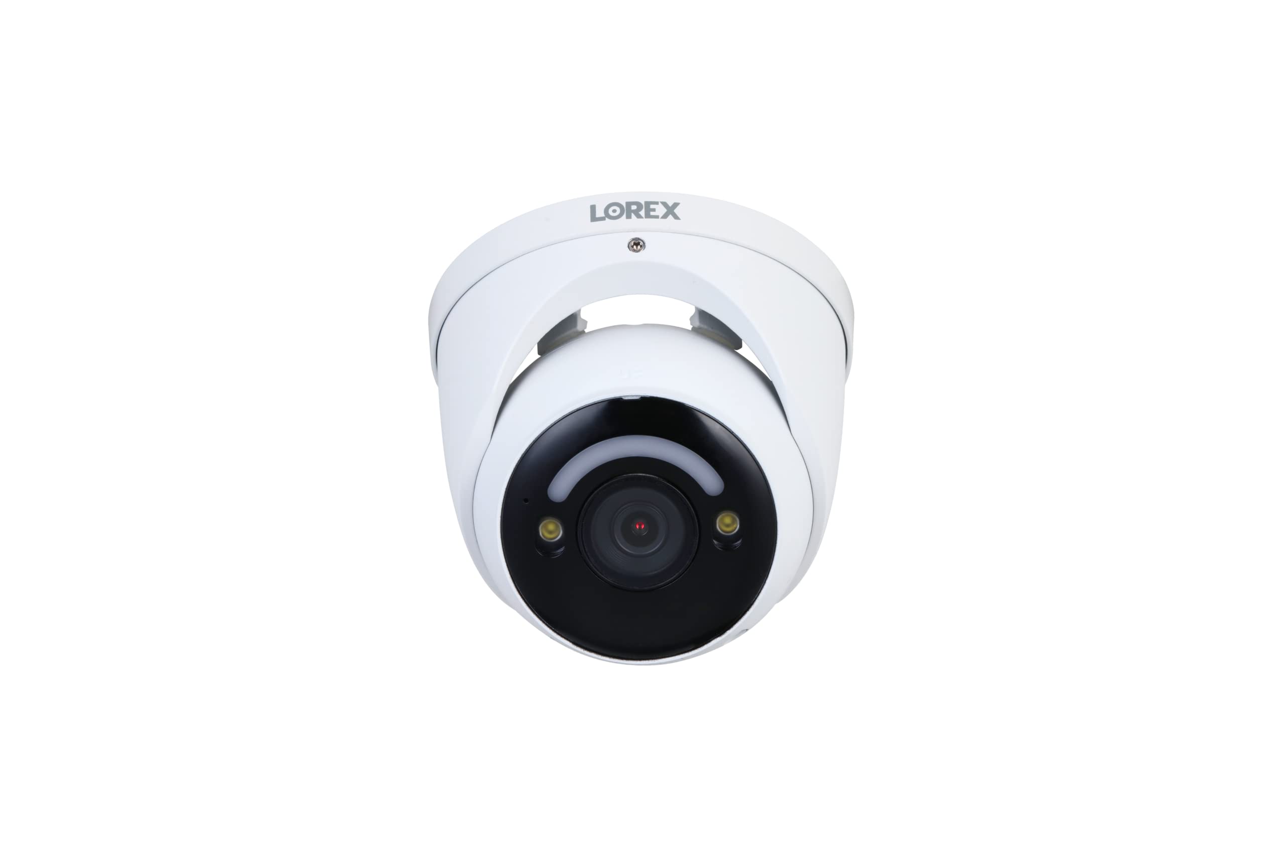 Lorex 4K Deterrence Dome AI PoE IP Wired Add-On Security Camera with Smart Security Lighting, Color Night Vision, and Smart Motion Detection Plus (4-Pack/White)