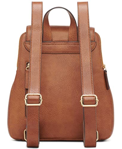 Calvin Klein Reyna Novelty Key Item Flap Backpack, Caramel Combo, One Size