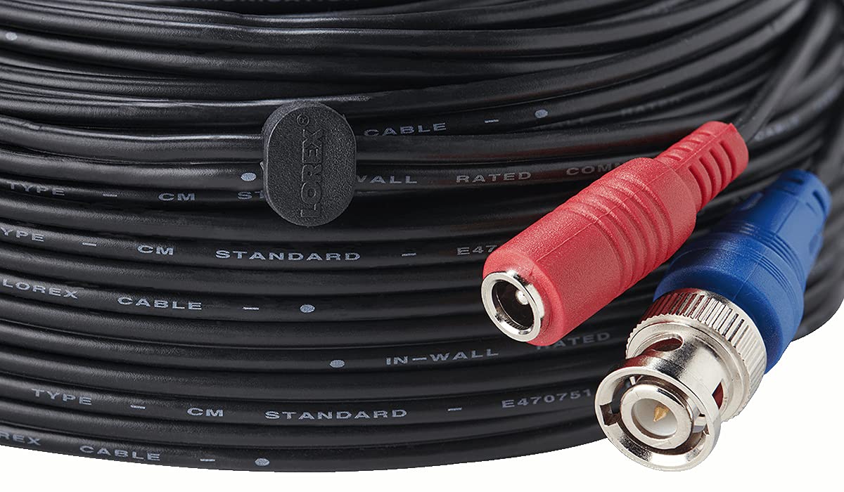 Lorex 100-Feet Premium 4K RG59/Power Accessory Cable (2-Pack) Bundle (2 Items)