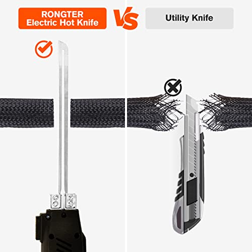 RONGTER Foam Hot Knife (200W) - Air Cooled Hot Knife Cutting Tool Electric Hot Knife - Foam Cutting Tool with Blades & Accessories Use Foam Cutter for Engraving and DIY Handmade