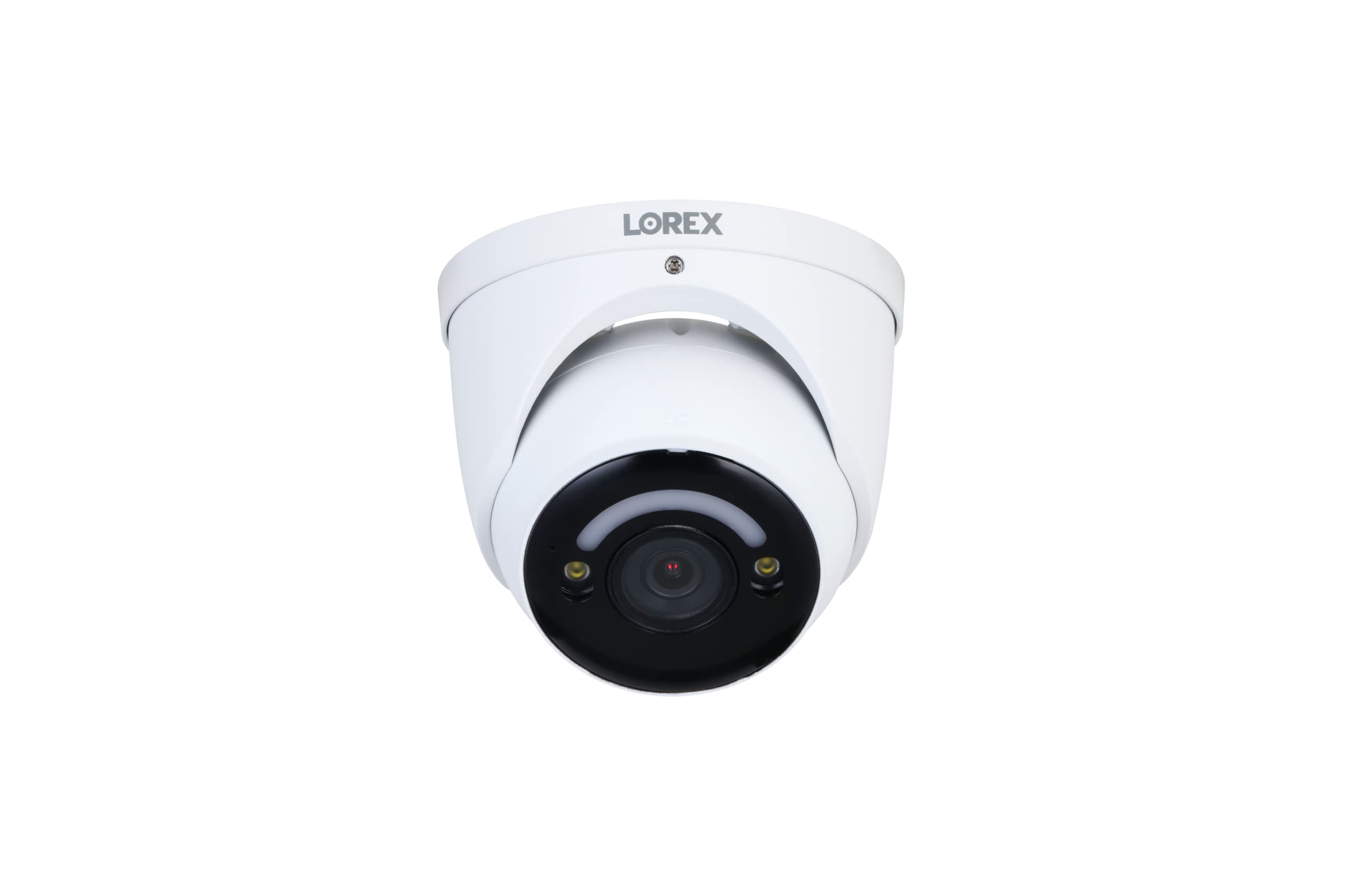 Lorex 4K Deterrence Dome AI PoE IP Wired Add-On Security Camera with Smart Security Lighting, Color Night Vision, and Smart Motion Detection Plus (4-Pack/White)