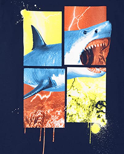 The Children's Place boys The Children's Place Long Sleeve Graphic T- 2-pack T Shirt, Dino/Shark, Small US