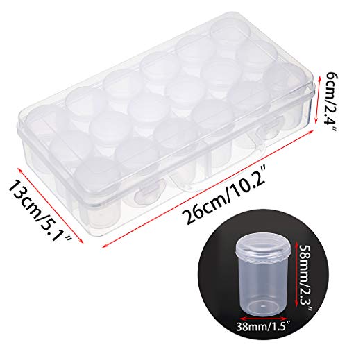 Hipiwe 18 Grids Diamond Painting Box Case - 5D Diamond Embroidery Kit Accessory Organizer,Plastic Jewelry Earring Beads Sewing Pills Storage Container