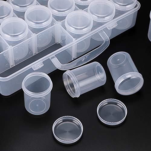 Hipiwe 18 Grids Diamond Painting Box Case - 5D Diamond Embroidery Kit Accessory Organizer,Plastic Jewelry Earring Beads Sewing Pills Storage Container