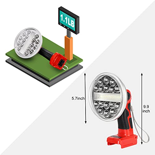 Taingwei 2000LM LED Work Light for Craftsman V20 Battery, 20W Flashlight for Camping, Car Repairing, Emergency and Job Site Lighting