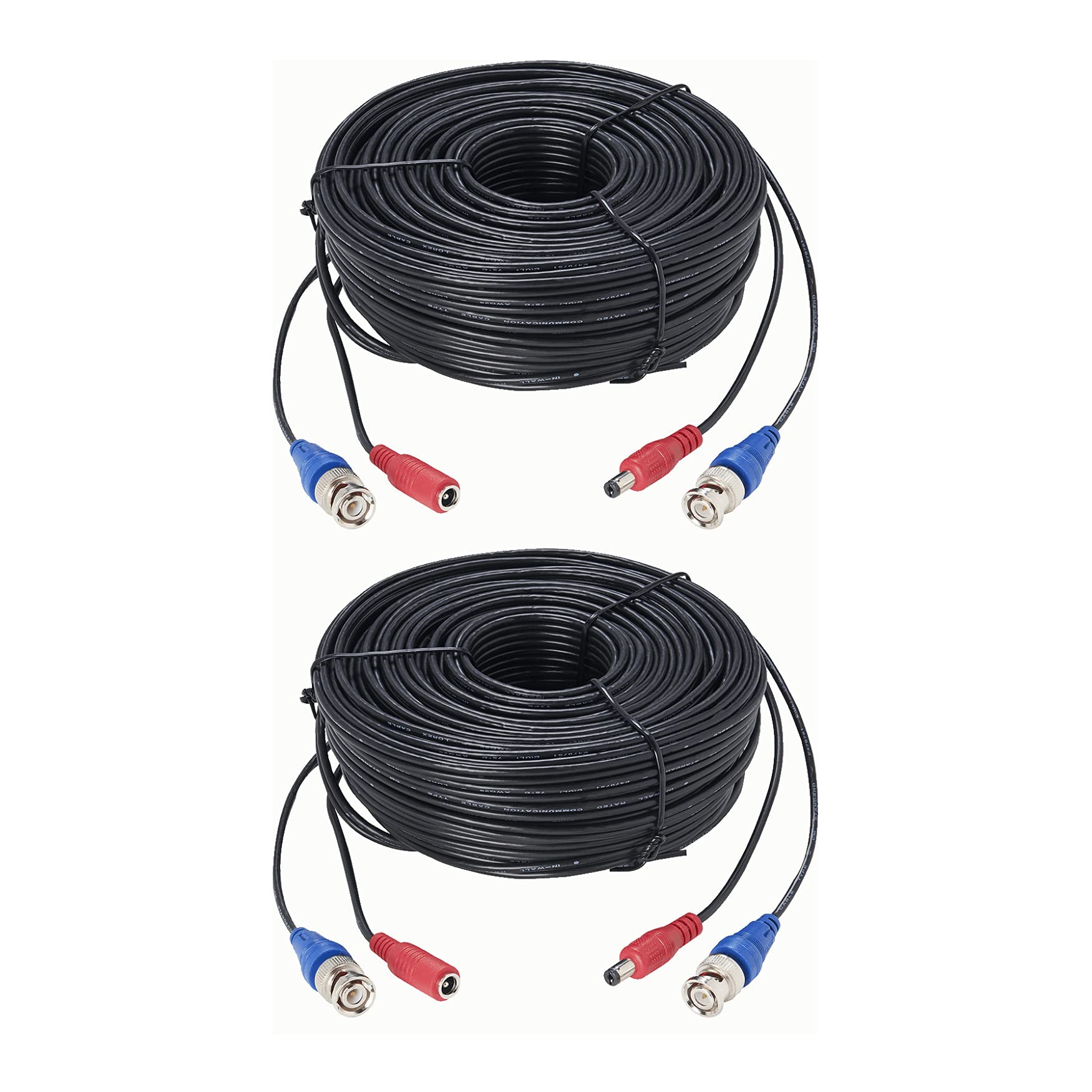Lorex 100-Feet Premium 4K RG59/Power Accessory Cable (2-Pack) Bundle (2 Items)
