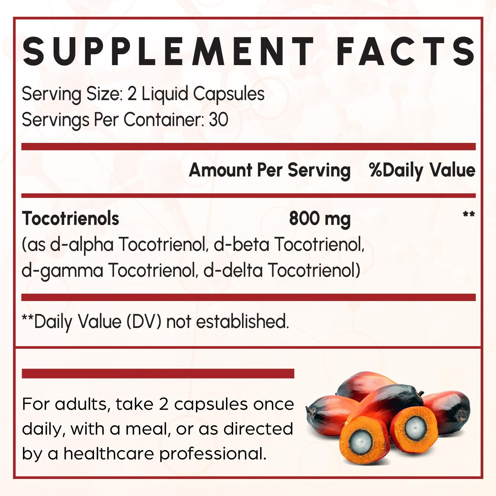 Kroppssund Tocotrienol Supplement Full Spectrum, Cutting-Edge Fusion Technology, Tocotrienol Vitamin E-Tocotrienols 800mg, Highest Absorption Rate - 60 Liquid-Filled Capsules