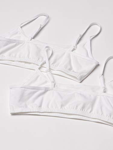 The Children's Place Big Girls' Bra (Pack of 2), White 9055, XL (14)